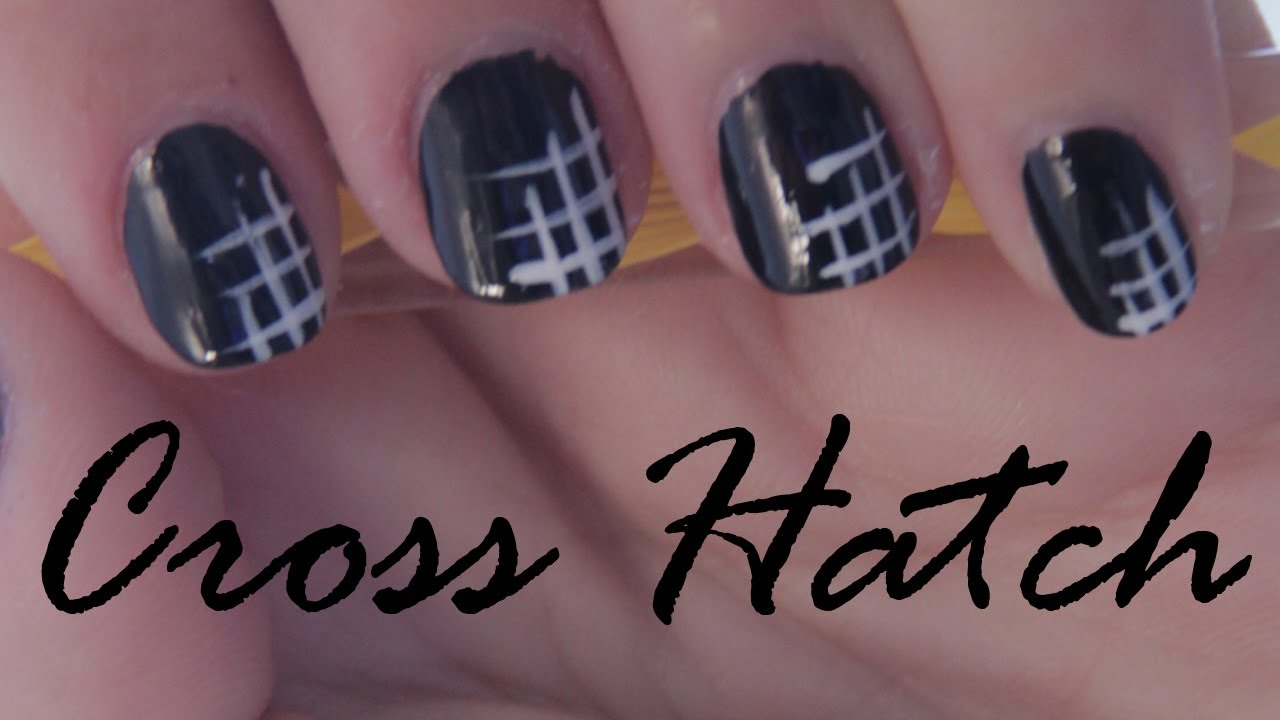 Cross Hatch (Nail Polish Art Tutorial) - YouTube