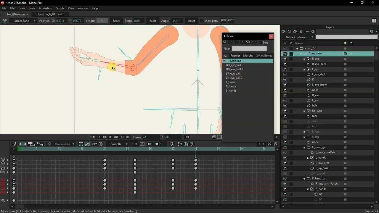 Moho Pro hand pose using freeze keyframe || Moho Pro animation tutorial in Hindi - YouTube
