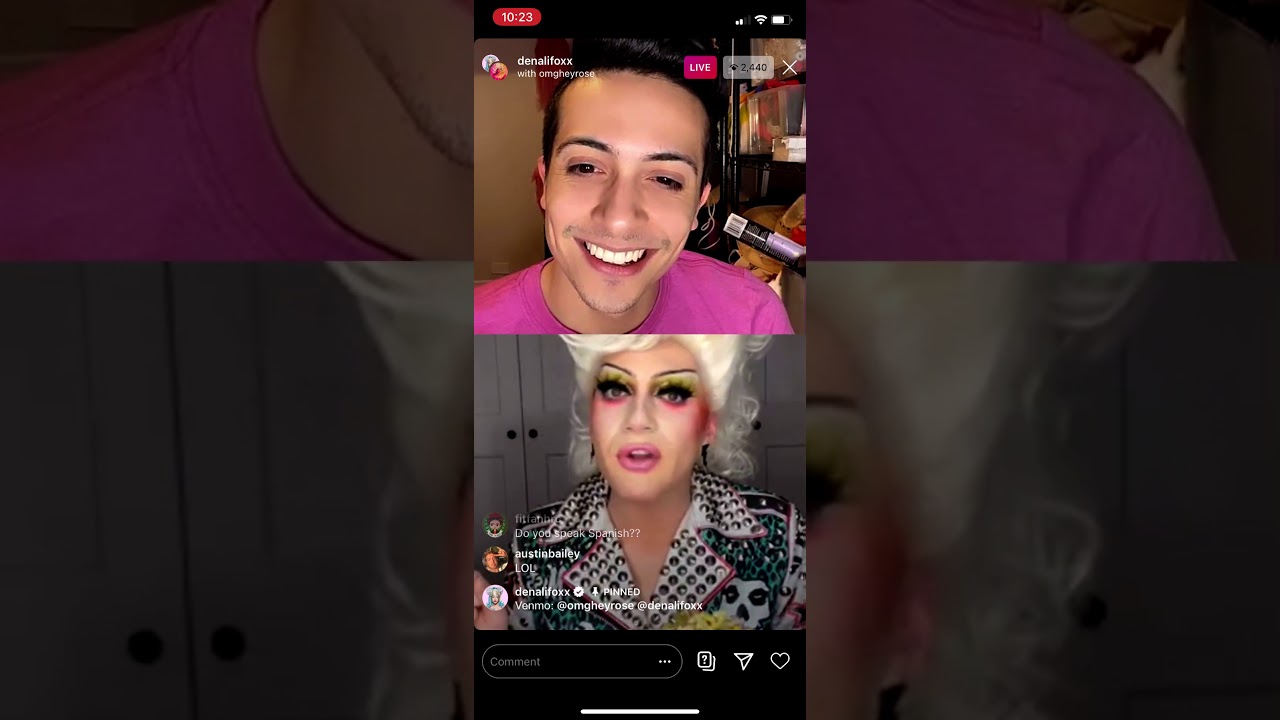 Denali and Rosé's instagram live (RPDR season 13) Monday, February 8th ...