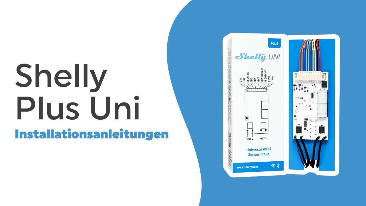 Shelly Plus Uni - Installationsvideo (DE) - Mit einem Füllstandsensor - YouTube