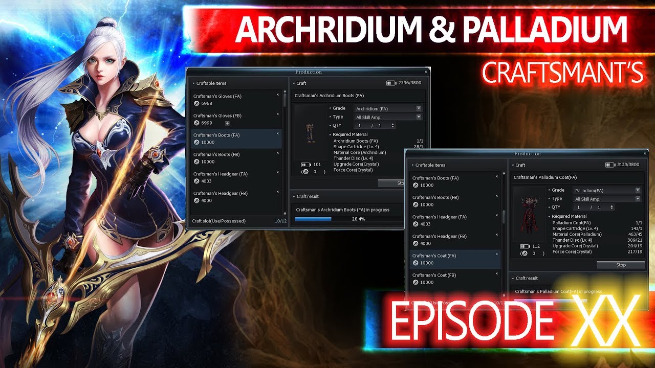Cabal Online - Crafting Archridium and Palladium! - YouTube