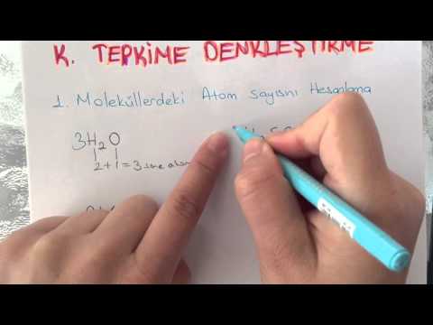 Kimyasal tepkime denkleştirme soru çözümü 1