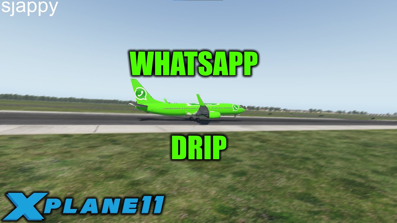 (1.5k subs) WhatsApp Drip Plane livery for B738! | XPLANE 11 - YouTube