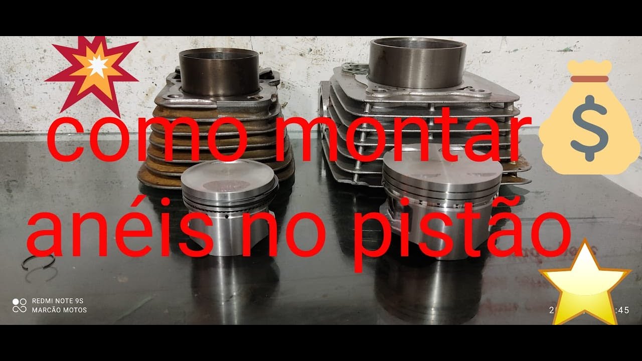 ⭕COMO MONTAR ANÉIS NO PISTÃO MOTORES 4 TEMPOS VEJAM....💥 - YouTube