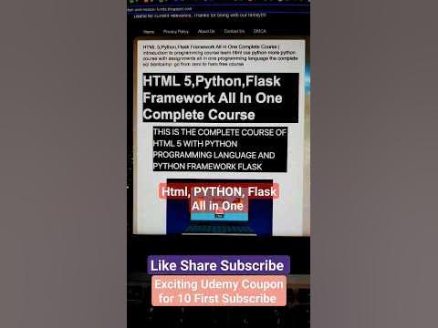 Html, Python, Flask free courses #udemy #udemypython #html # ...