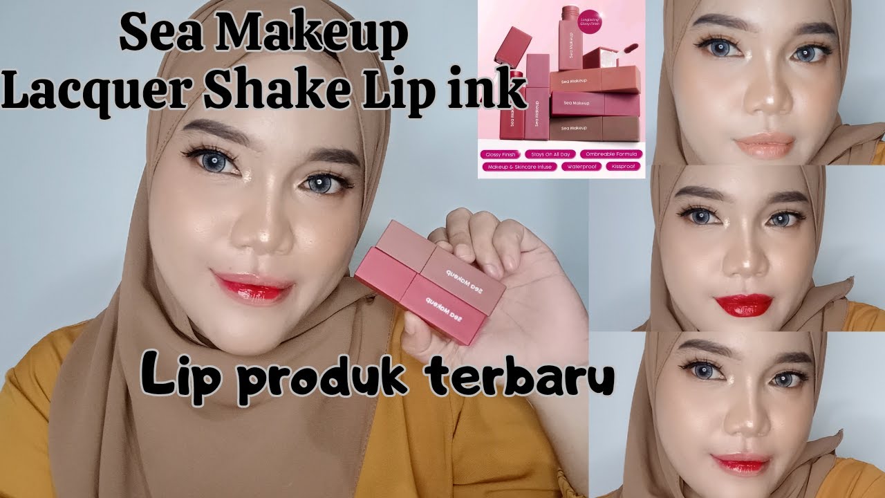 RIVIEW LIP PRODUK SEA MAKEUP LACQUER SHAKE LIP INK - YouTube