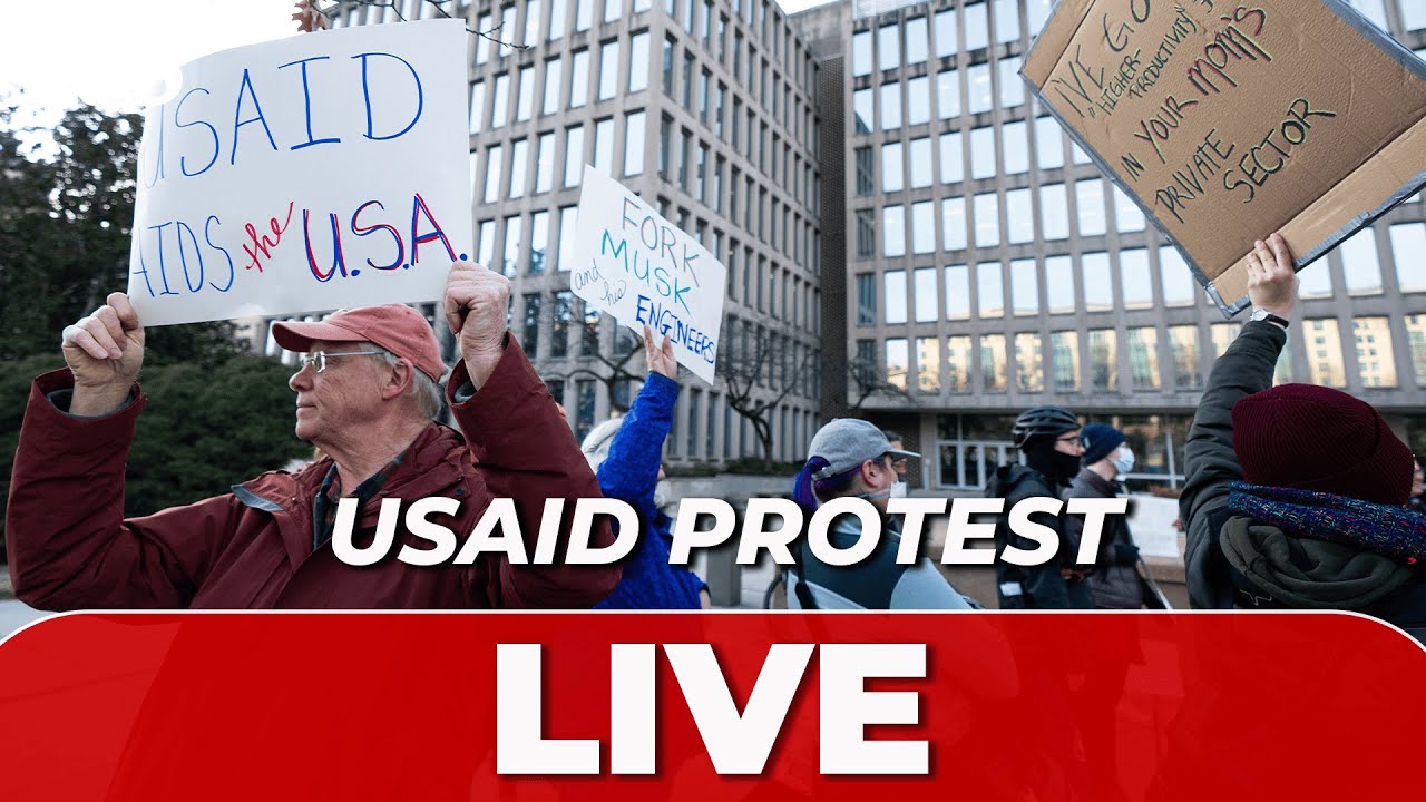 LIVE | PROTEST outside USAID as DONALD TRUMP moves to abolish the ...