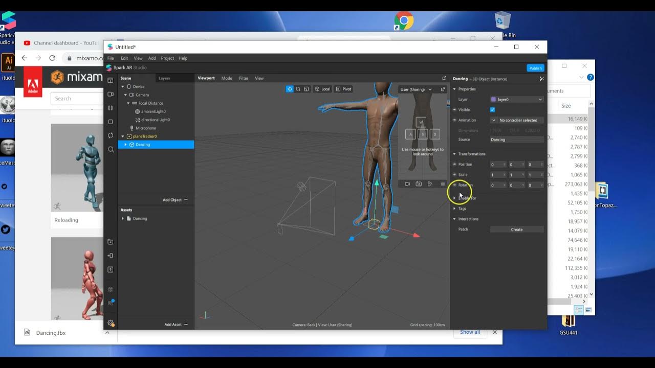 SparkAR 3D Object Animation - YouTube