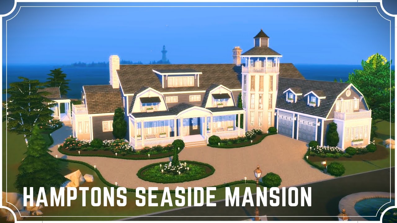 Sims 4 Mansion Hamptons Huge Hamptons Family Estate | The Sims 4 Speed