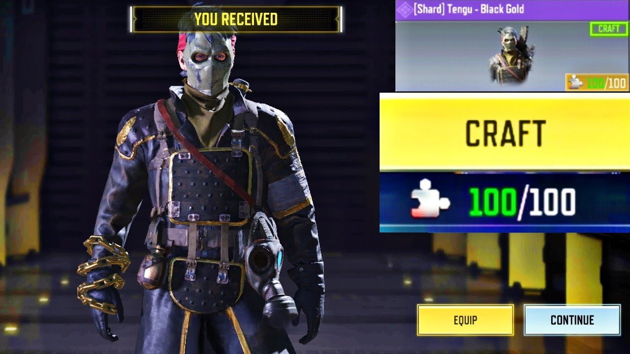 CRAFTING TENGU BLACK GOLD CHARACTER 100/100 SHARDS COMPLETE GET MORE ...