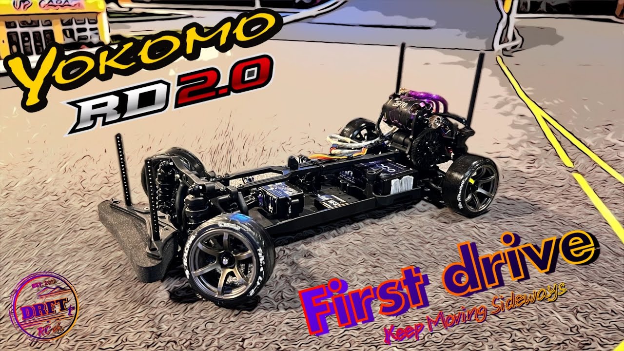 Yokomo RD2.0 ( Rookie Drift ) - first test drive , with Manual setup ...