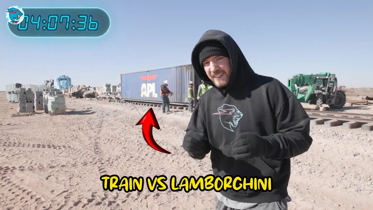 Train Vs Lamborghini | MrBeast | Jimmy Donaldson | Clips Of Beast - YouTube