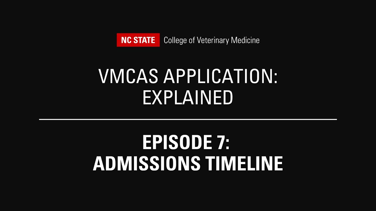 Episode 7: Admissions Timeline | VMCAS Application: Explained by the # ...