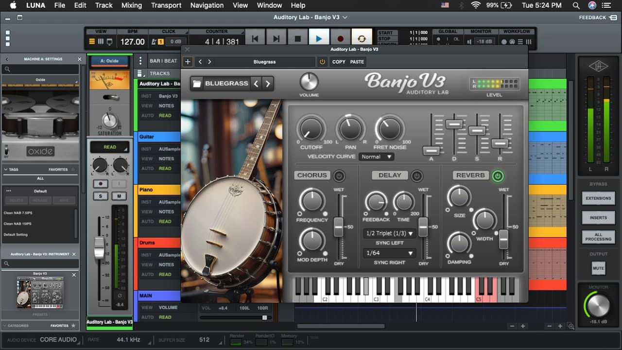 Third-party Banjo Plugin In Universal Audio Luna (Free DAW) | Mac/PC ...