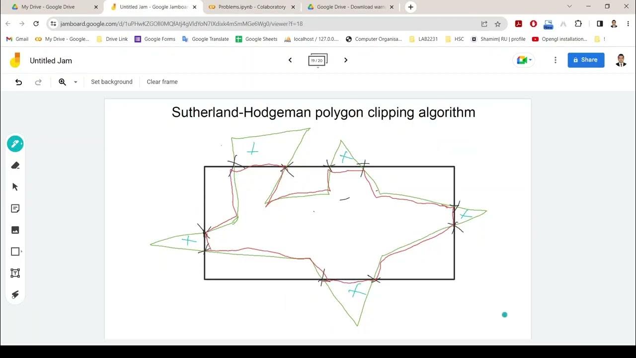 Sutherland-Hodgeman polygon clipping algorithm - YouTube