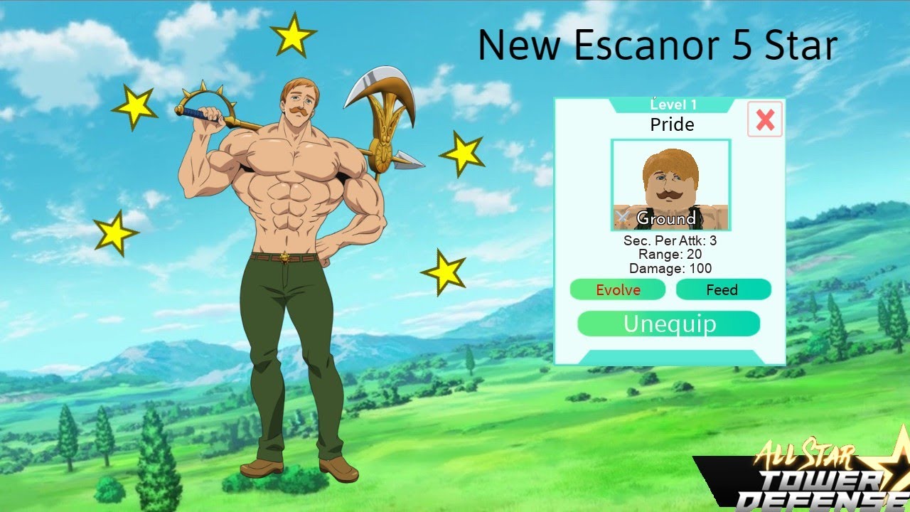 5 Star Escanor All-Star Tower Showcase ASTD - YouTube