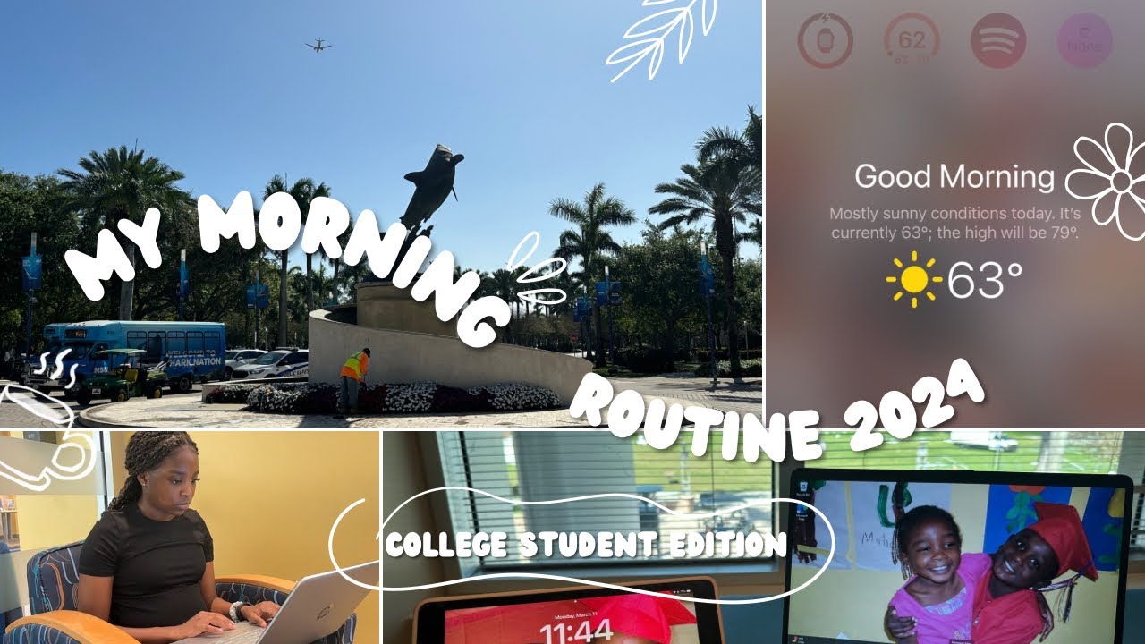 my college morning routine 2024 | *realistic & productive* - YouTube