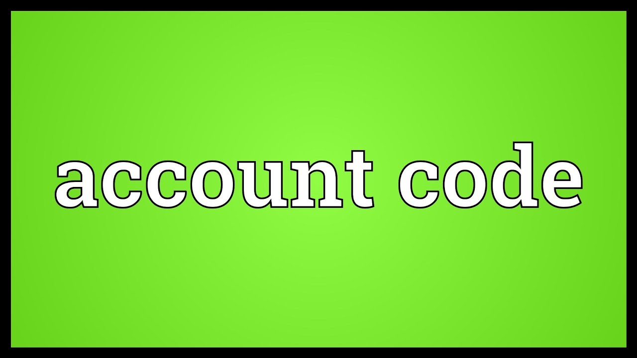 Account code Meaning - YouTube