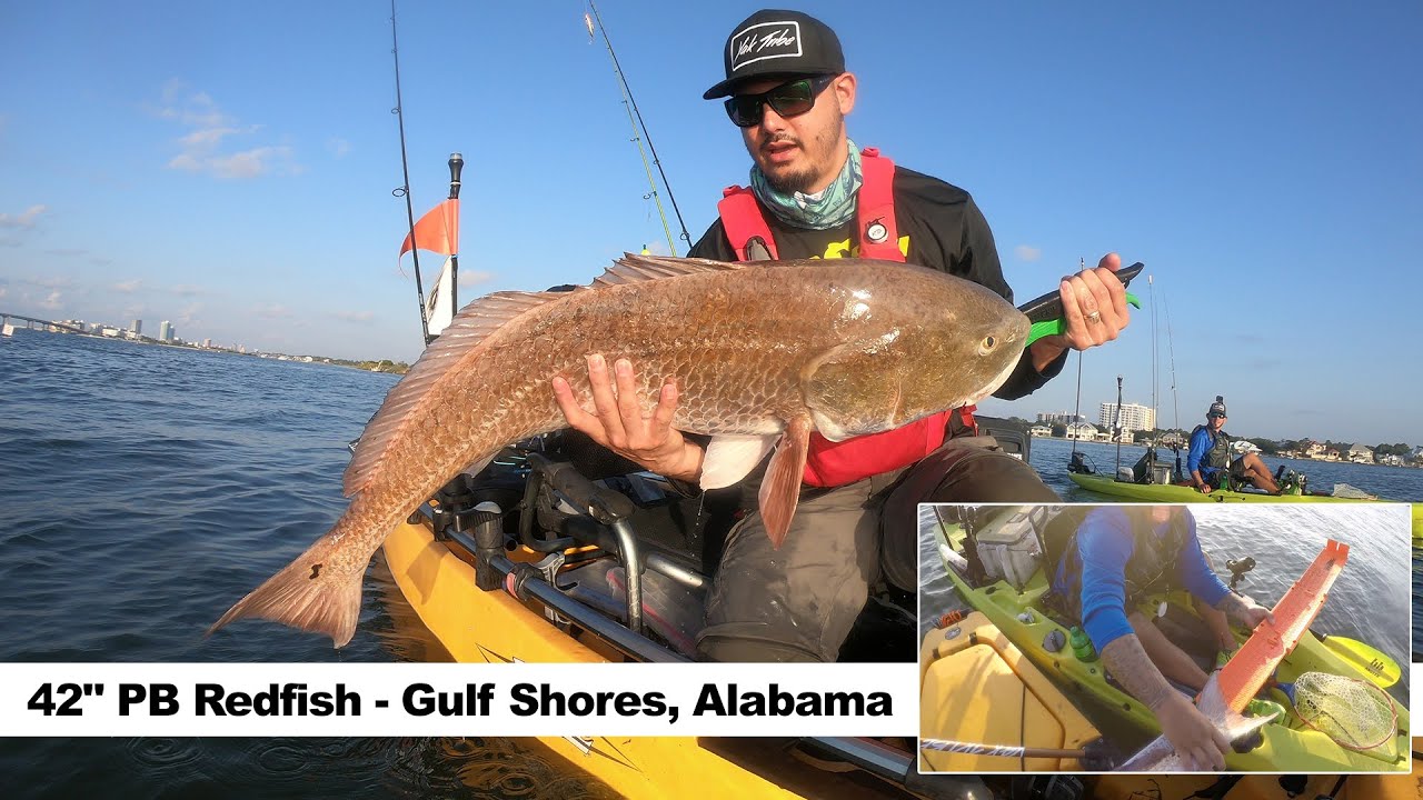 42" Personal Best Redfish - Gulf Shores, Alabama - YouTube