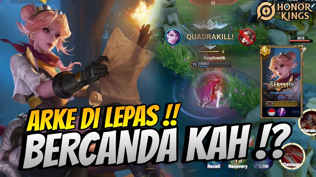 Review Skin Honor Pass Arke Jungle Explorer‼️Auto Rata Quadrakill - Honor Of Kings Indonesia ...