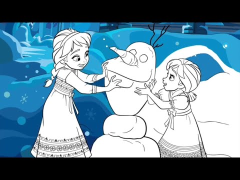 Coloring Elsa, Anna, & Olaf from Frozen (Disney) - Happy Color | Ladyna ...