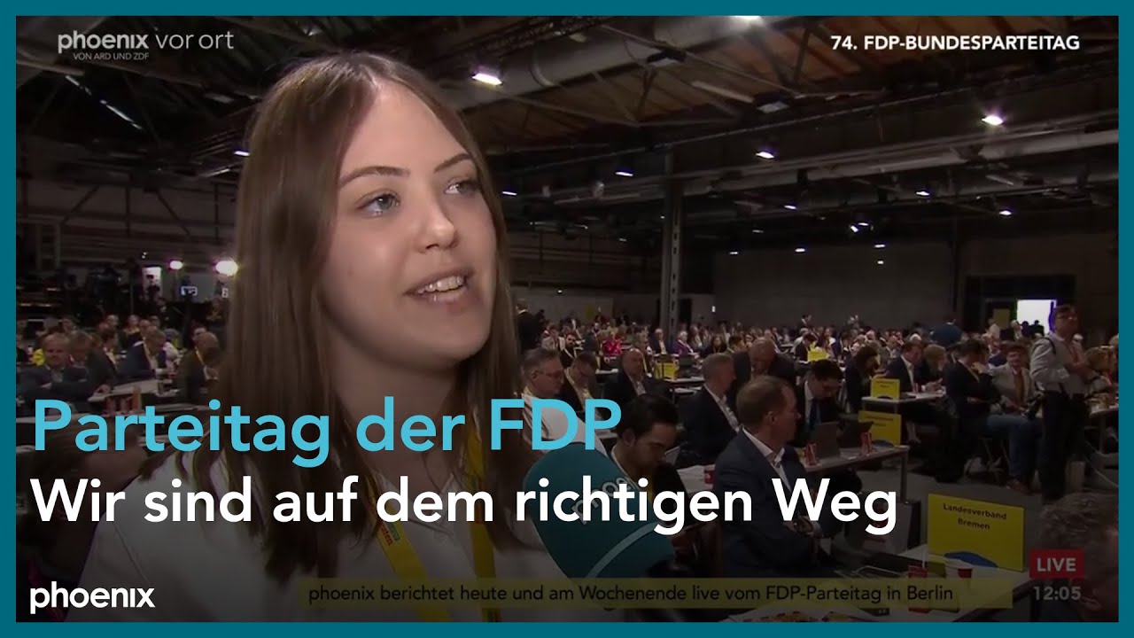 Celine Eberhardt beim Bundesparteitag der FDP am 21.04.23 - YouTube