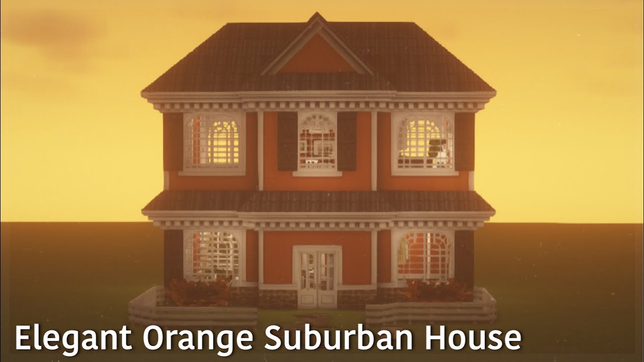Elegant Orange Fall Styled Home | Minecraft Cocricot Speed Build ...