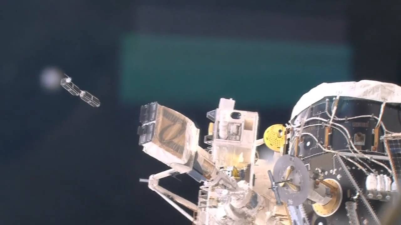 Dove Satellite Deployment from ISS - YouTube