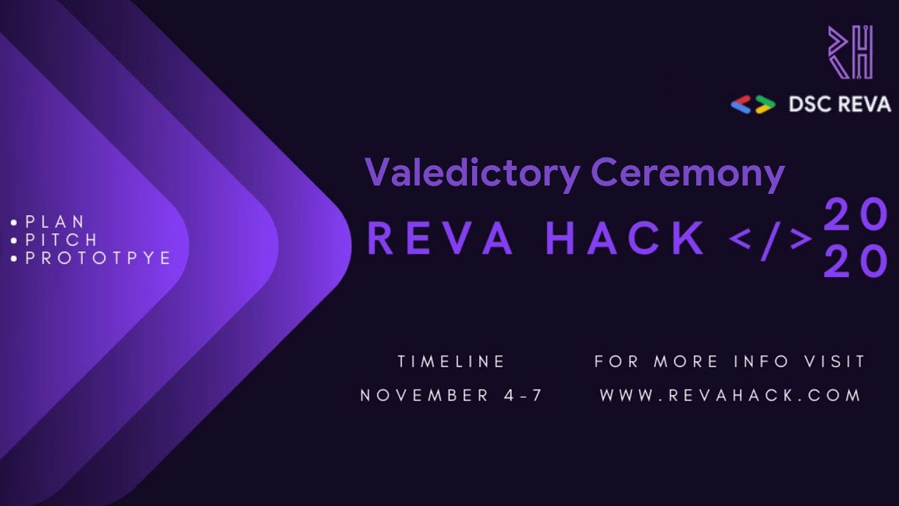 Valedictory Ceremony - REVA HACK 2020: National Level Online Hackathon ...