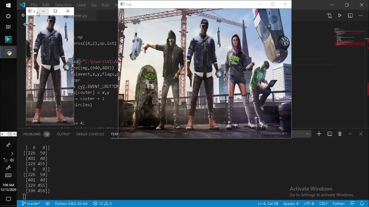Mouse click detection in opencv python - YouTube