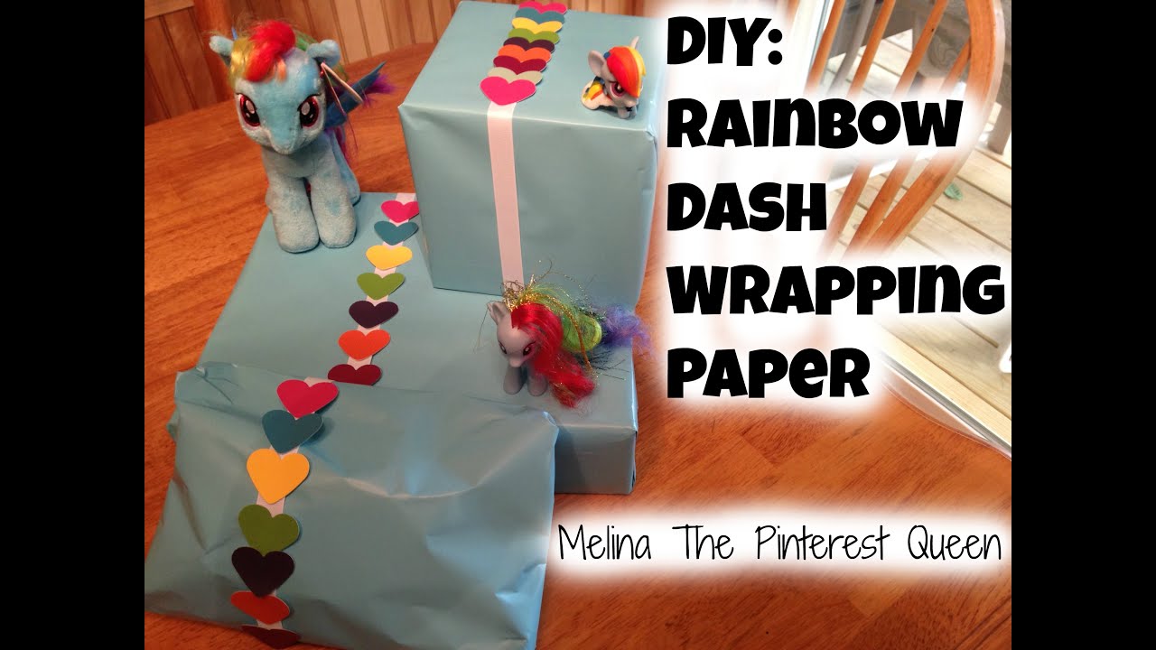 DIY: Rainbow Dash Wrapping Paper - YouTube