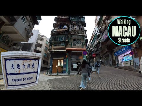 Walking MACAU Streets: Calçada do Monte 大炮台斜巷 - YouTube