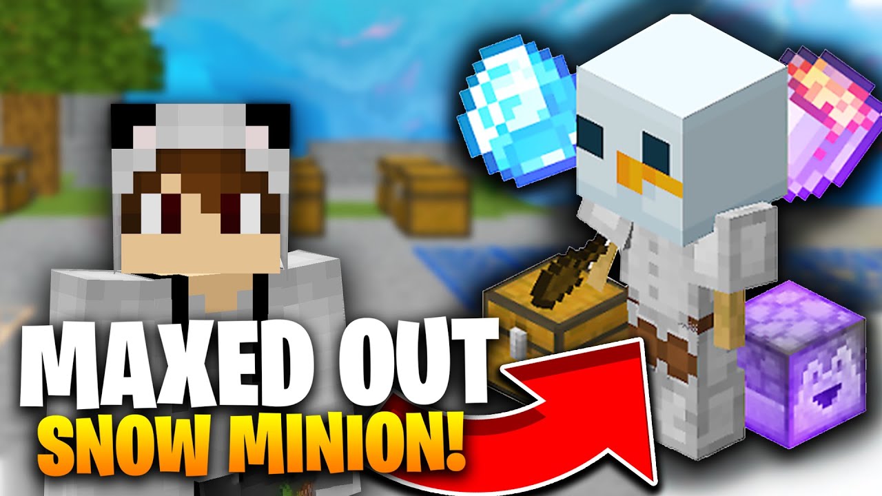 I GOT A MAXED OUT SNOW MINION in HYPIXEL SKYBLOCK (Unlimited Money Hax ...
