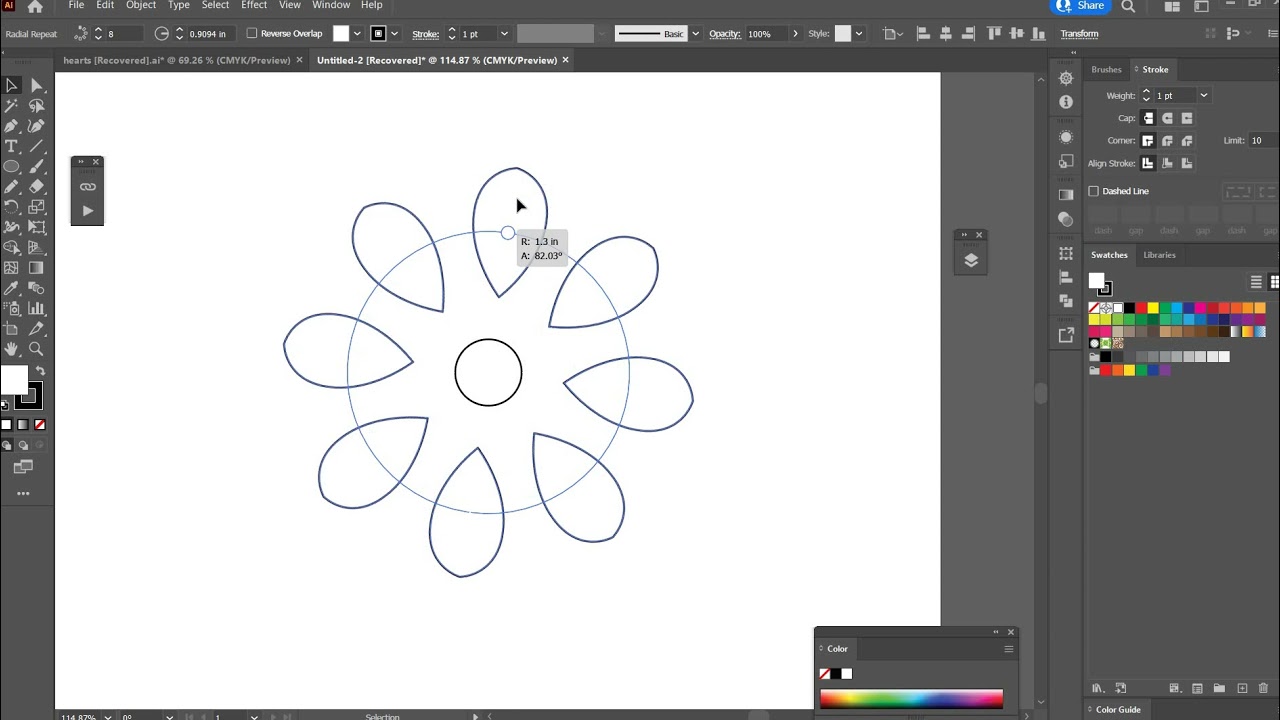 Adobe Illustrator Flower Using Radial Repeat YouTube Adobe Illustrator Flower Using Radial Repeat YouTube