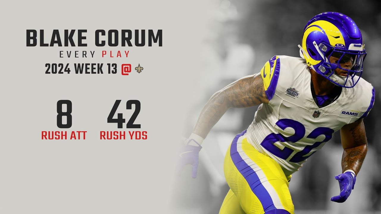 Blake Corum Week 13 Replay: Every Run @ New Orleans Saints - YouTube