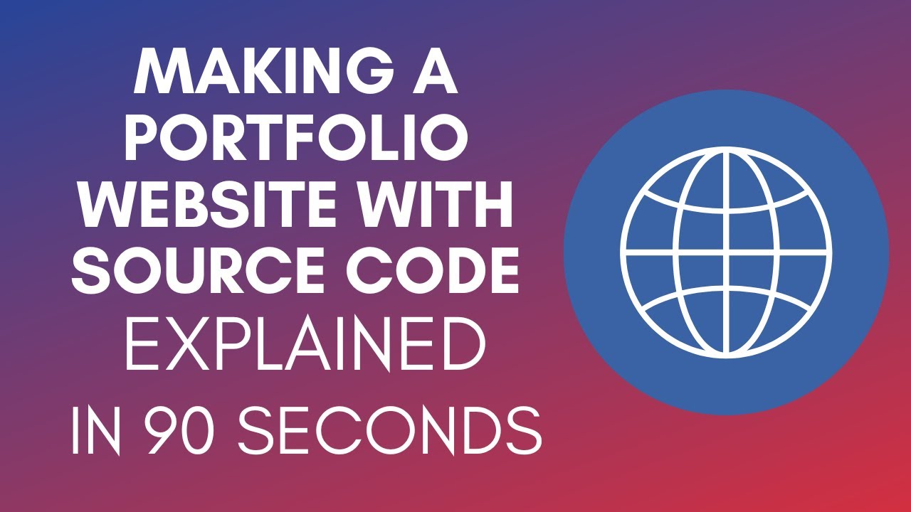How To Make A Portfolio Website With Source Code (2025) - YouTube