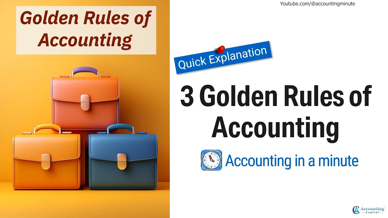 3 Golden Rules of Accounting | 1 Min Explanation | Examples - YouTube