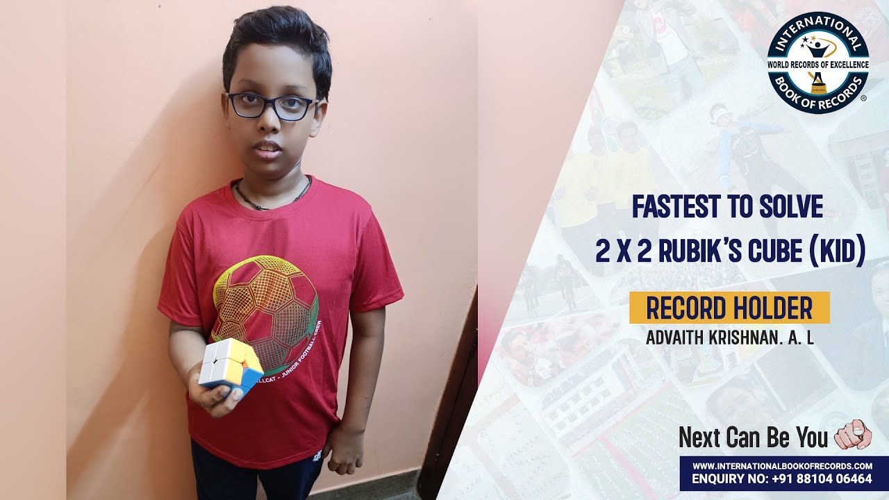 FASTEST TO SOLVE 2 X 2 RUBIK S CUBE KID YouTube