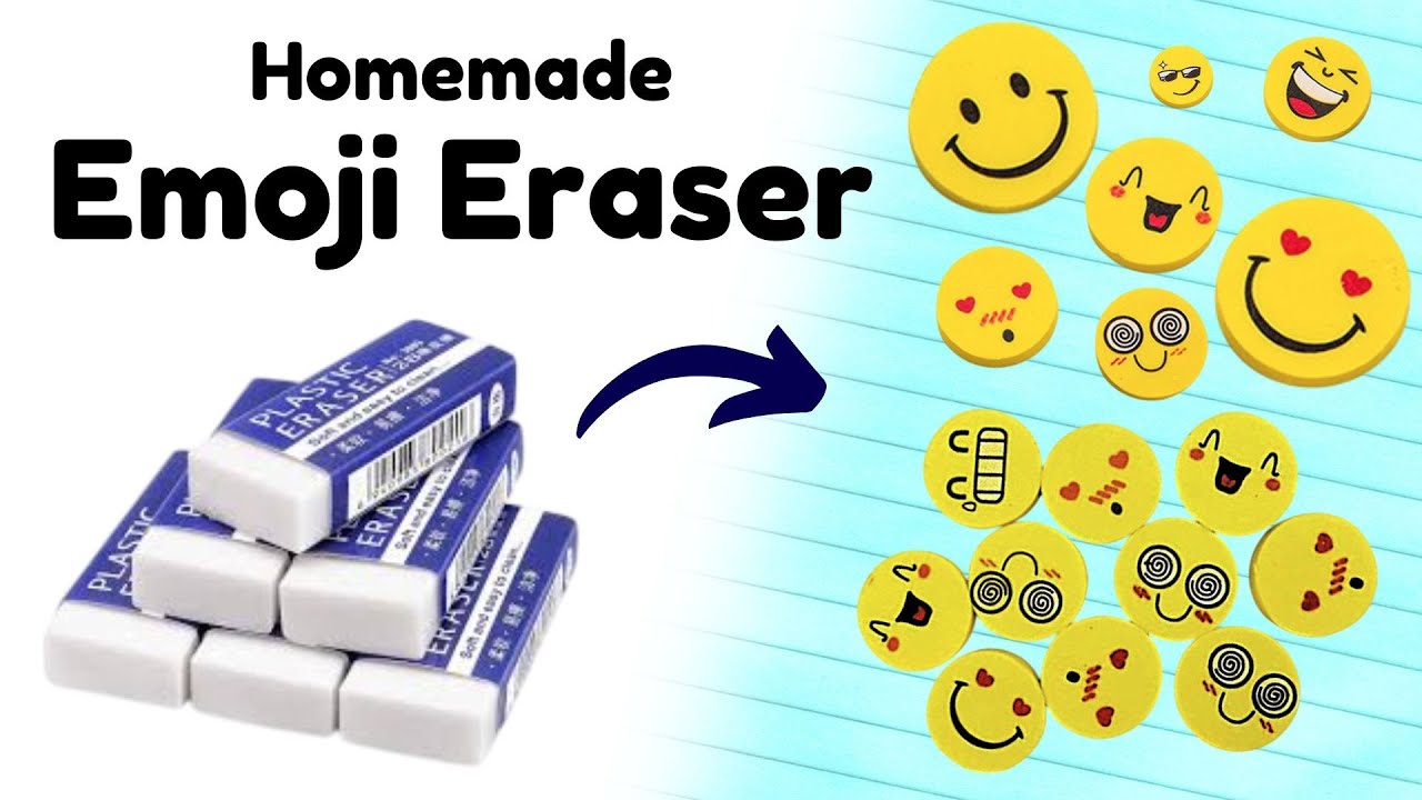 Homemade Kneaded Eraser at home / Diy emoji eraser. - YouTube