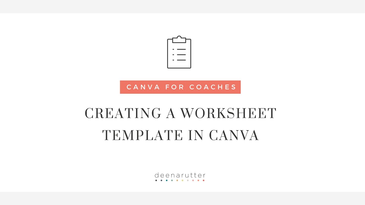Creating a Worksheet Template in Canva - YouTube