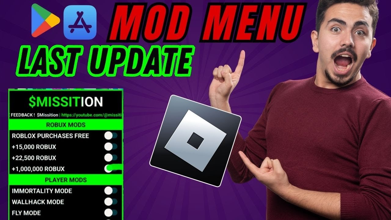 Roblox mod menu, Free robux and shopping | Fly, Speed & Unlimited Robux ...