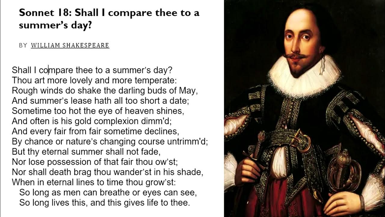 Sonnet 18 by William Shakespeare - YouTube