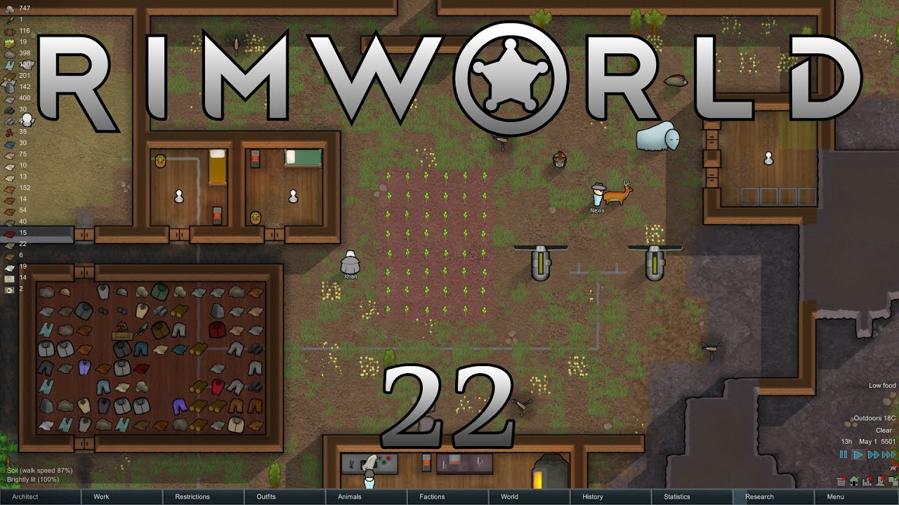 Building a Barn - #22 - RimWorld - YouTube