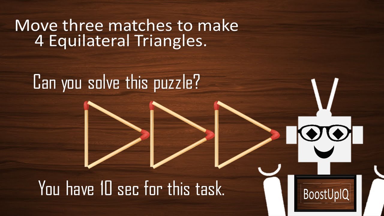matchstick puzzle ||moving stick riddle||new video|| #BoostUpIQ - YouTube
