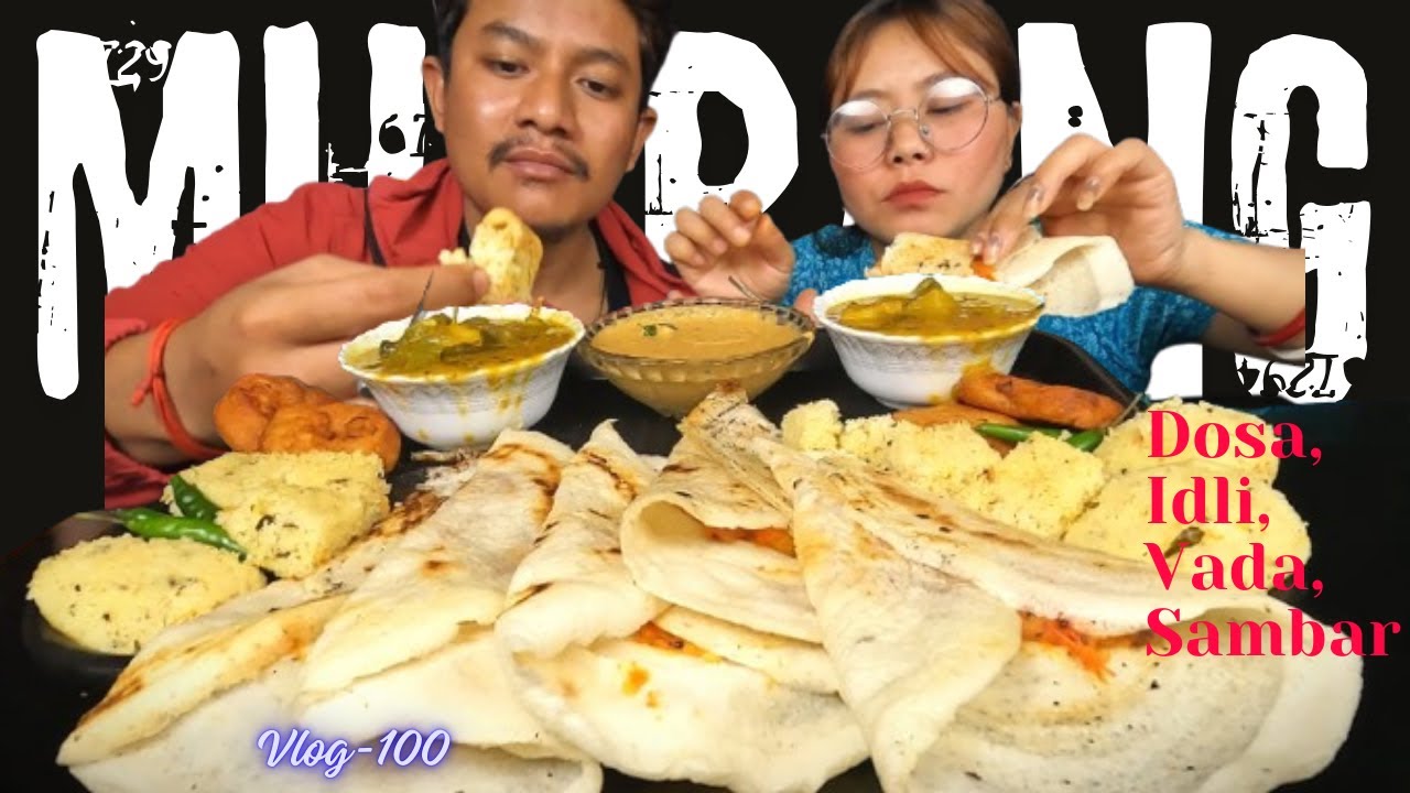 Bura Buri Trying South Indian Food | Masala Dosa, Idli, Vada, Sambar # ...