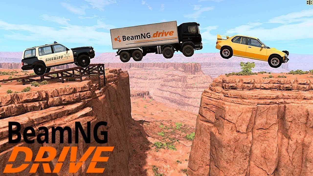 BeamNG DRIVE jump Map Canyon of speed - YouTube