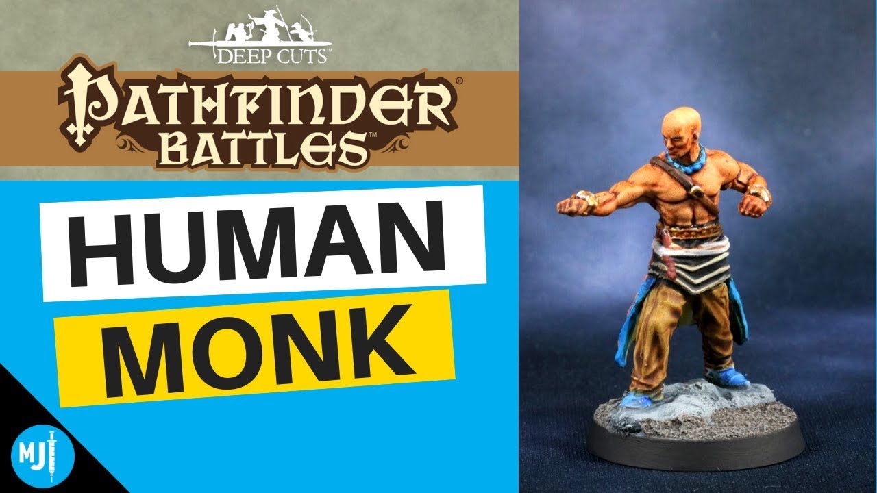 How To Paint A Wizkids Deep Cuts Pathfinder Human Monk - YouTube