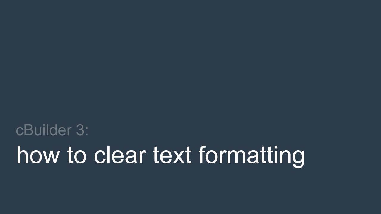 How To Clear Text Formatting YouTube how-to-clear-text-formatting-youtube