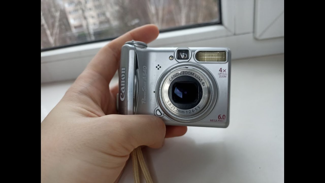 💥Camera Canon PowerShot silver A540 6mp 4x zoom digital vintage compact ...