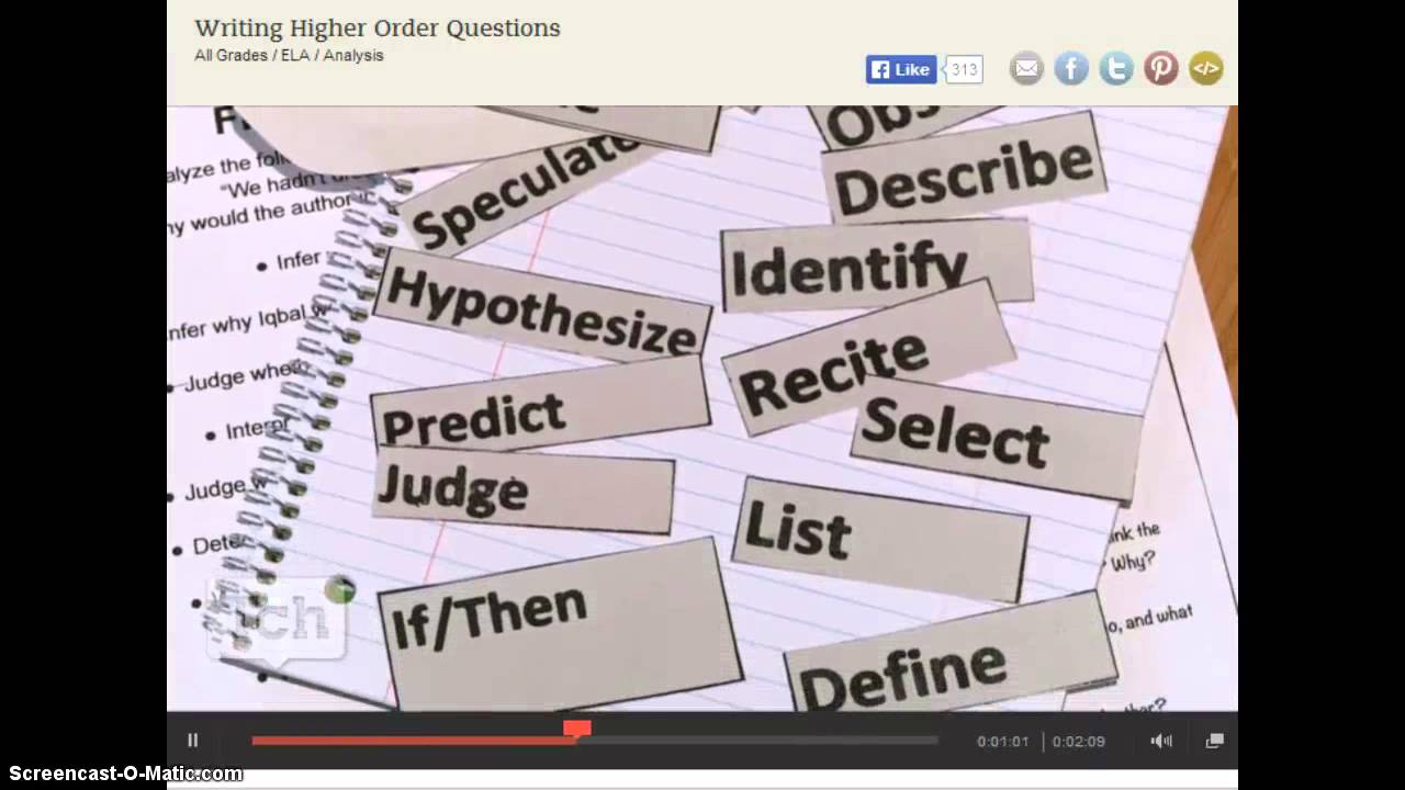 Higher Order Questions - YouTube